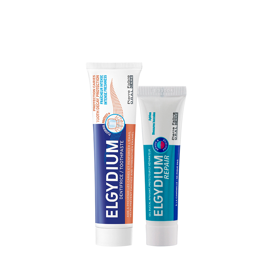 Elgydium Injury Protection Gel 15ml + Toothpaste Cavity Prevention 75ml ...